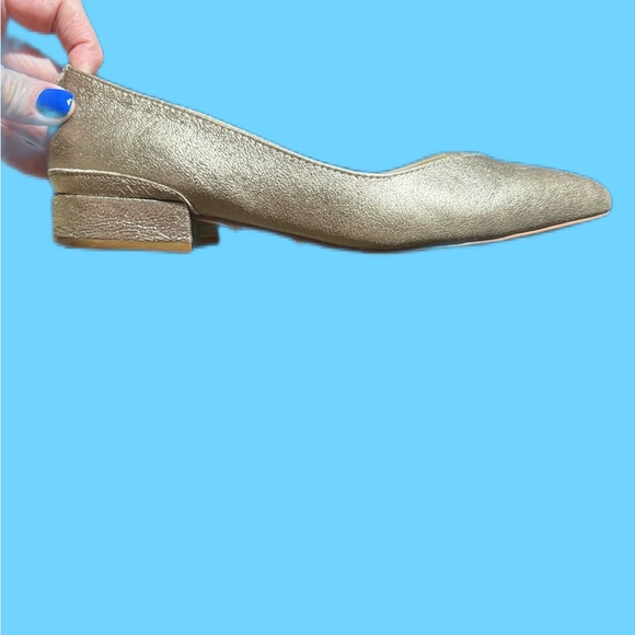 Katherine Kelly | Shoes | Katherine Kelly Gold Glitter Shoes Block ...